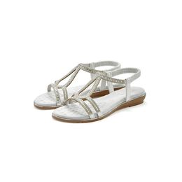 Vivance Sandale 'Sandalette, Sommerschuh,' grau Gr. 40 für Damen. Mit Glitzerdetails