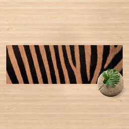 Kork-Teppich - Zebrafell - Motiv braun Tiere Korkmatte Zebra Wohnzimmer Schlafzimmer
