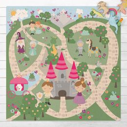 Bilderwelten Kork-Teppich Illustration bunt Korkmatte - M&auml;rchenland - Der Weg zum Schloss - Prinzessin Kinderzimmer Baby M&auml;dchen Jungen