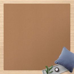 Bilderwelten Kork-Teppich Unifarben braun Korkmatte - Terracotta Taupe - Deko Wohnzimmer Schlafzimmer