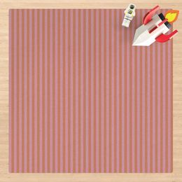 Kork-Teppich - No.YK45 Streifen Rosa - Illustration rosa Korkmatte Streifen Wohnzimmer Schlafzimmer