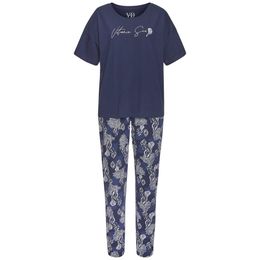 Vivance Pyjama 'Dreams' Damen Gr&ouml;&szlig;e XXS/XS marine / enzian / wei&szlig; Winterkleid