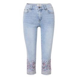 Koroshi Jeans Damen Gr&ouml;&szlig;e 25/26 saphir / hellblau / dunkelrot / wei&szlig;