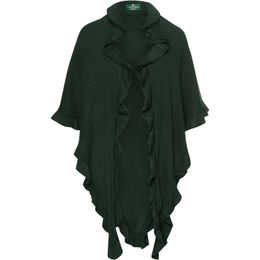 Luise Steiner Rüschen-Poncho Tanne