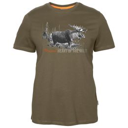 Pinewood Damen T-Shirt Moose Hunting Brown (Gr&ouml;&szlig;e: S)