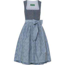 Country Line Midi Dirndl Rauchblau/Hellblau (Gr&ouml;&szlig;e: 46)