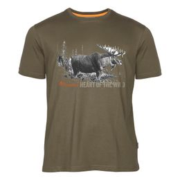 Pinewood T-Shirt Moose Hunting Brown (Größe: S)