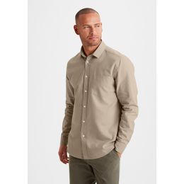 H.I.S. H.I.S Herren Langarmhemd, beige, Gr&ouml;&szlig;e S (37/38)