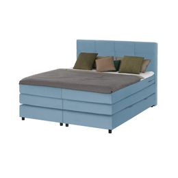 H&ouml;ffner Boxspringbett Wind &brvbar; blau &brvbar; Ma&szlig;e (cm): B: 160 H: 152 &raquo; H&ouml;ffner