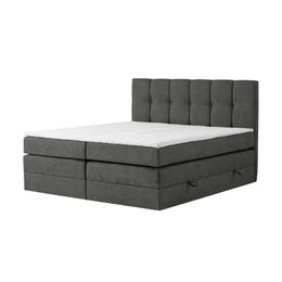 Höffner Boxspringbett mit Bettkasten Leeds ¦ grau ¦ Maße (cm): B: 200 H: 121 » Höffner