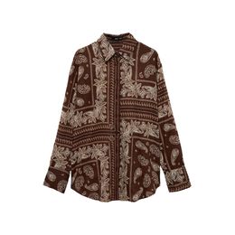 Mango Bluse 'JULIA' Damen Gr&ouml;&szlig;e XL braun / hellbraun