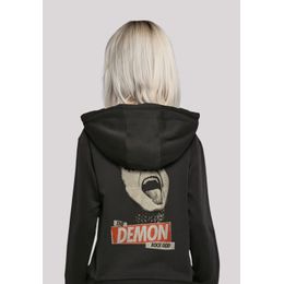 Kapuzenpullover F4NT4STIC "Kiss Rock Music God", Damen, Gr. L, schwarz, Obermaterial: 65% Baumwolle, 35% Polyester, relaxed fit, Pullover Kapuzenpullover, Weihnachten, Geschenk, Logo