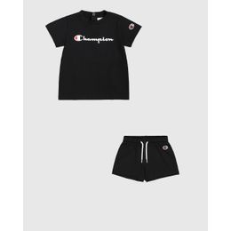 Shirt & Shorts Champion, Kinder, Gr. 68, schwarz (nbk, nbk), Obermaterial: 100% Baumwolle, sportlich, KOB Set-Artikel, für Babys und Kleinkinder