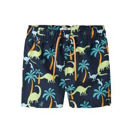 name it Badeshorts 'NMMZULAN' Jungen Größe 110 navy / türkis / hellgrün / orange
