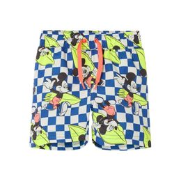 name it Badeshorts Jungen Größe 116 blau / gelb / schwarz / weiß