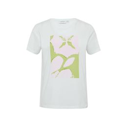 comma, comma casual identity T-Shirt Damen Gr&ouml;&szlig;e XS champagner / oliv / wei&szlig;