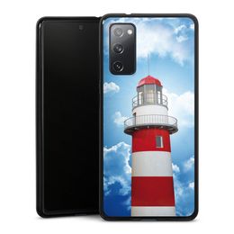 DeinDesign Galaxy S20 FE 5G Handy Silikon H&uuml;lle Case schwarz Handyh&uuml;lle Sky Lighthouse Cloud