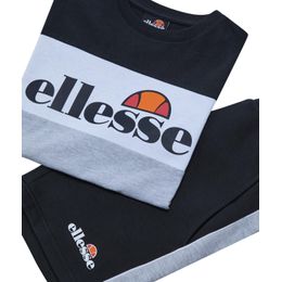 Shirt & Hose Ellesse, Kinder, Gr. 128/134 (8/9), schwarz, Obermaterial: 100% Baumwolle, KOB Set-Artikel, für Kinder