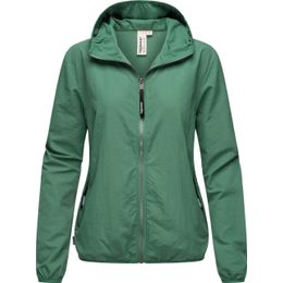 Outdoorjacke Ragwear "Vinzie B", Damen, Gr. L (40), grün, 100% Nylon, casual, lässig geschnitten hüftlang, Langarm Ärmel ohne Ärmelschlitz elastischer Bund mit Gummizug, Jacken, Leichte Übergangsjacke mit Kapuze