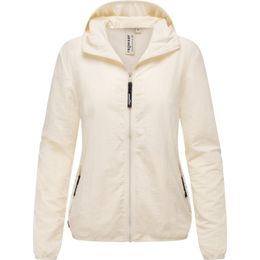 Outdoorjacke Ragwear "Vinzie B", Damen, Gr. L (40), beige (ecru), 100% Nylon, casual, lässig geschnitten hüftlang, Langarm Ärmel ohne Ärmelschlitz elastischer Bund mit Gummizug, Jacken, Leichte Übergangsjacke mit Kapuze