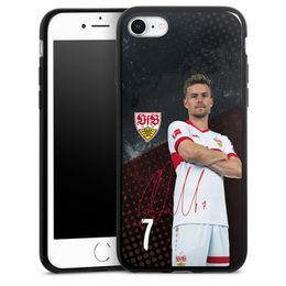 DeinDesign iPhone SE (2020) Handy Slim Case extra d&uuml;nn Silikon Handyh&uuml;lle schwarz H&uuml;lle Official Licensed Product Maximilian Mittelst&auml;dt Vfb Stuttgart Silikon 