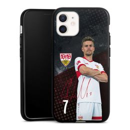 DeinDesign iPhone 12 mini Handy Silikon H&uuml;lle Case schwarz Handyh&uuml;lle Official Licensed Product Maximilian Mittelst&auml;dt Vfb Stuttgart