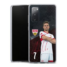 DeinDesign Galaxy S20 FE 5G Handy Silikon H&uuml;lle Case transparent Handyh&uuml;lle Official Licensed Product Maximilian Mittelst&auml;dt Vfb Stuttgart Silikon Case