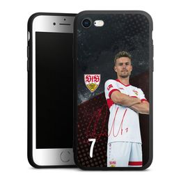 DeinDesign iPhone SE (2020) Handy Premium Silikon H&uuml;lle Handyh&uuml;lle schwarz Case Official Licensed Product Maximilian Mittelst&auml;dt Vfb Stuttgart Silikon Premium 