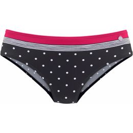 Lascana Damen Bikini-Hose, schwarz-rot, Gr&ouml;&szlig;e 36A/B/C/D