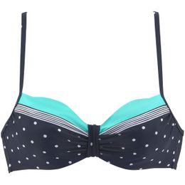 Lascana Damen B&uuml;gel-Bikini-Top, marine-t&uuml;rkis, Gr&ouml;&szlig;e 38B
