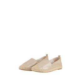 Tom Tailor Damen Flache Espadrilles in Glanz-Optik, gold, Uni, Gr. 36