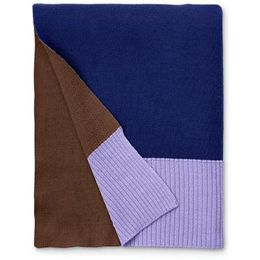 SUITE702 Decke Knit Blau-Braun-Lila