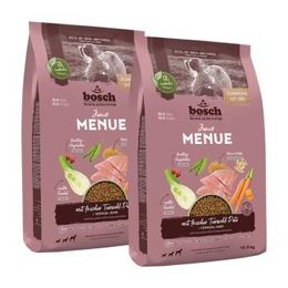 Bosch HPC Trockenfutter Hund Junior Menue Tierwohl-Pute 2x12 kg
