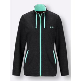 feel good Damen Jacke, marine-meliert, Gr&ouml;&szlig;e 36/38