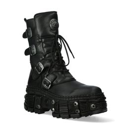 New Rock M-WALL373-S11 Stiefel schwarz in EU36 M-WALL373-S11 CRUST NEGRO, CRUST NEGRO, TANK CASCO NEGRO41
