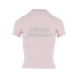 Felicious T-Shirt 'Feeling' Damen Gr&ouml;&szlig;e S pastellpink / silber