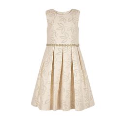 happy girls Kleid M&auml;dchen Gr&ouml;&szlig;e 140 beige / gold