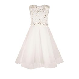 Happy Girls Kleid M&auml;dchen Gr&ouml;&szlig;e 116 gold / transparent / wei&szlig;