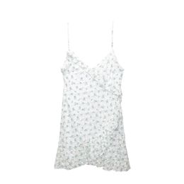 Pull&Bear Pull&bear Kleid Damen Gr&ouml;&szlig;e 38 hellblau / gr&uuml;n / wei&szlig;