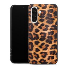 DeinDesign Galaxy A56 5G Handy Silikon H&uuml;lle Case schwarz Handyh&uuml;lle Leopard Animal Print Fur