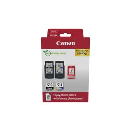 2er Original Multipack Set f&uuml;r Canon 2970B017 / PG-510 CL-511 Pixma MP 230 Druckerpatronen mit 50 Blatt Fotopapier