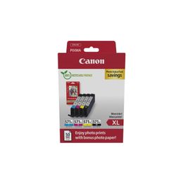 4er Original Multipack Set f&uuml;r Canon 0332C006 / CLI-571XL Pixma TS 5051 Druckerpatronen mit 50 Blatt Fotopapier