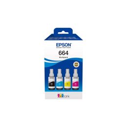 4er Original Multipack Set f&uuml;r Epson C13T66464A / 664 Tintentanks