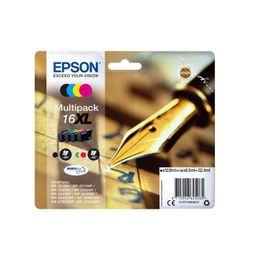 4er Original Multipack Set f&uuml;r Epson C13T16364012 / 16XL Workforce WF-2510 WF Druckerpatronen