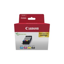 4er Original Multipack Set f&uuml;r Canon 0386C008 / CLI-571 Pixma TS 6020 white Druckerpatronen mit 50 Blatt Fotopapier