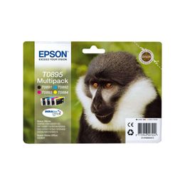 4er Original Multipack Set f&uuml;r Epson C13T08954010 / T0895 Stylus SX 100 Druckerpatronen