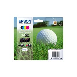 4er Original Multipack Set f&uuml;r Epson C13T34764010 / 34XL Workforce Pro WF-3700 Series Druckerpatronen