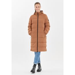 Steppmantel WHISTLER "Abella", Damen, Gr. 42, braun (cognac), 100% Polyester, unifarben, casual, lang, ohne Ausschnitt, Langarm, Mäntel, mit atmungsaktiver Eigenschaft