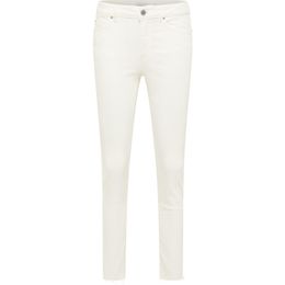 5-Pocket-Hose Mustang "Damen Style Shelby Skinny", Damen, Gr. 26, Länge 30, weiß (2013 sanftes weiß), 89% Baumwolle, 9% Elastomultiester, 2% Elasthan, skinny fit, Hosen