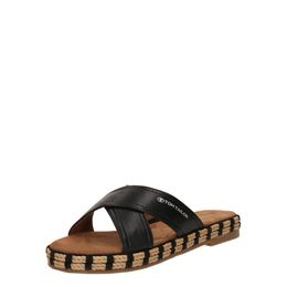 Tom Tailor Pantolette Damen Größe 38 schwarz / silber